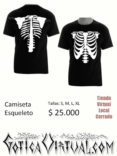 Camisetas Metaleras Rockeras Bogota Negras de Bandas Esqueletos Baratas ...